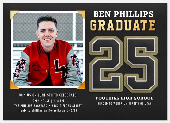 Lettered Jacket | Graduation Announcements | PhotoAffections
