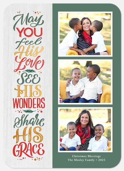 Love Wonders & Grace | Photo Christmas Cards | PhotoAffections