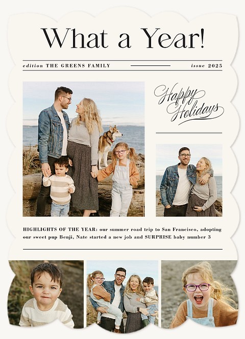Holiday Headlines | Personalized Holiday Cards | Simply to Impress