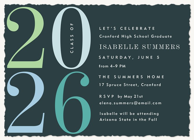 Large Numbers | Graduation Party Invitations | Simply to Impress