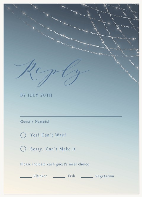 String Light Sunset | Wedding Invitations