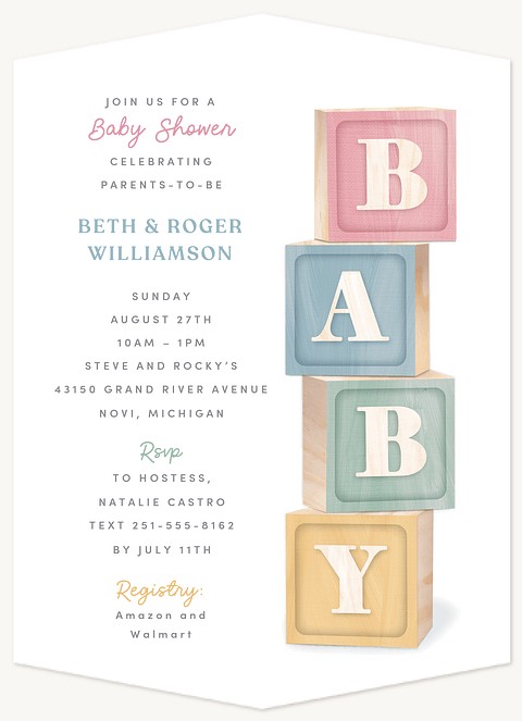 Baby Blocks | Baby Shower Invites