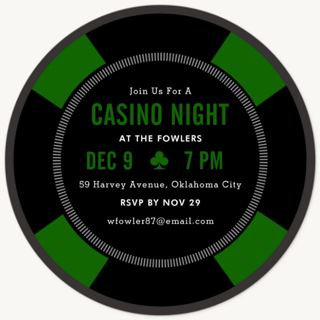 Poker Chip | Party Invitations