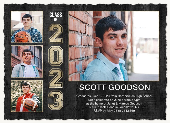 Golden Stack | Graduation Party Invitations