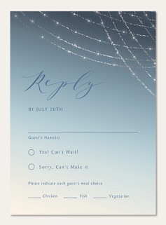 String Light Sunset | Wedding Invitations