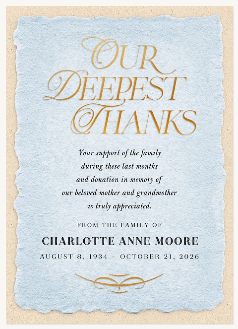 Handmade Paper | Memorial & Sympathy Cards