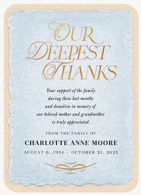 Handmade Paper | Memorial & Sympathy Cards