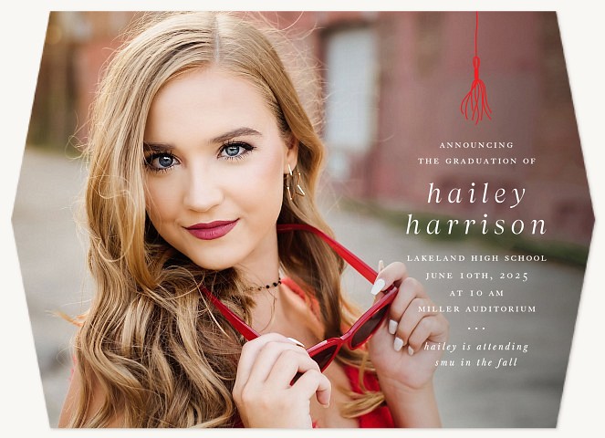 Tassel Drop | Graduation Invitations