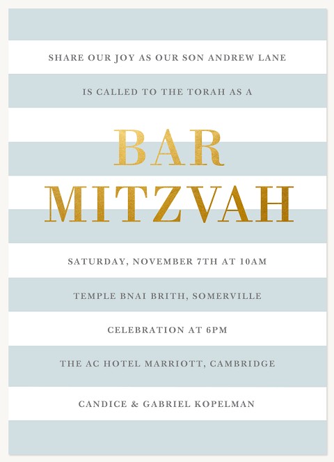 Charmed Shine | Bar Mitzvah Invitations