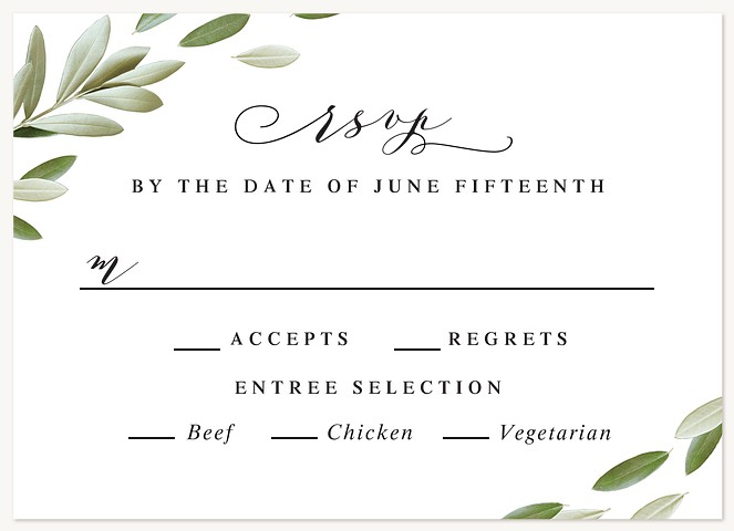 Simple Greenery | Wedding Invitations