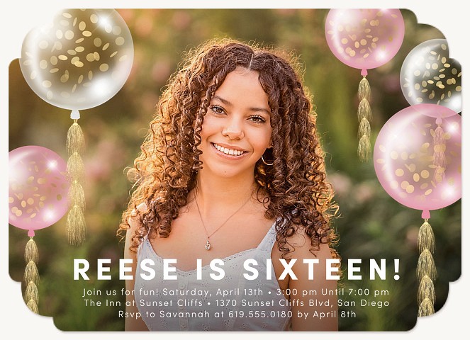 Sweet Balloons | Teen Birthday Invitations