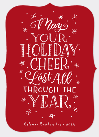 Lasting Holiday Cheer Card | Personal Creations