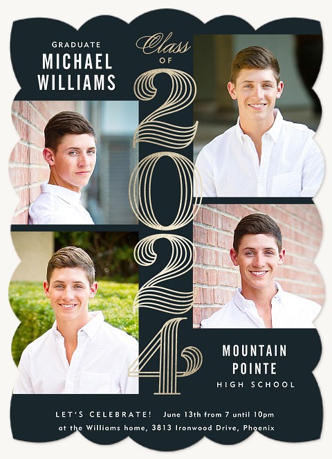 Engraved Numerals | Graduation Announcements