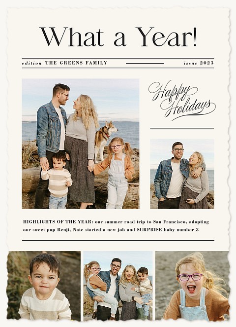 Holiday Headlines | Personalized Holiday Cards