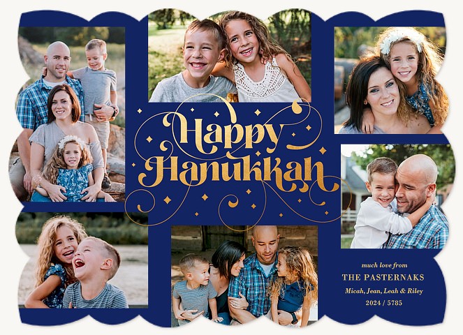 Golden Swirls | Hanukkah Cards
