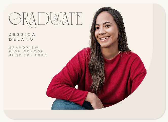 Curved Edge | Graduation Cards