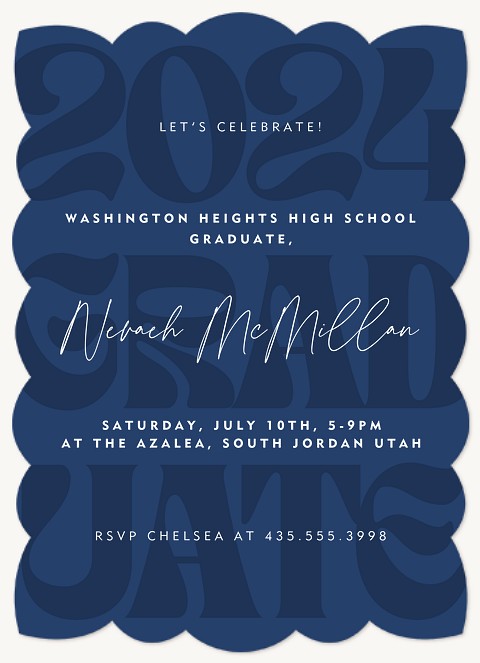 Bold Type Stack | Graduation Invitations