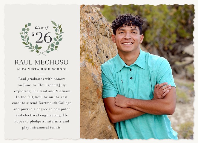 Scholarly Laurel | Graduation Cards