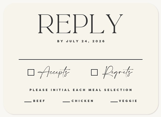 Emerald Overlay | Wedding RSVP Cards